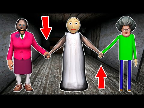Granny vs Scary Teacher vs Baldi - komik korku animasyonu parodisi (en komik bölümler)
