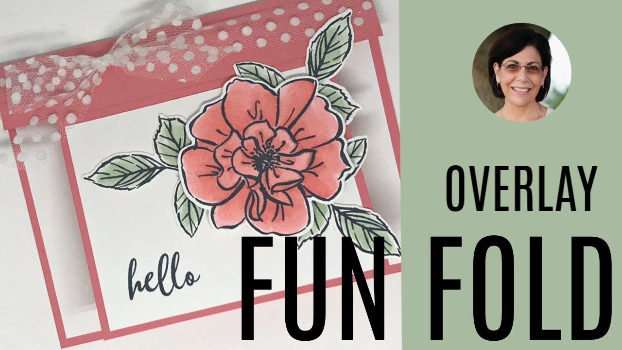 How to Make an Overlay Fun Fold Card that Glitters - YouTube