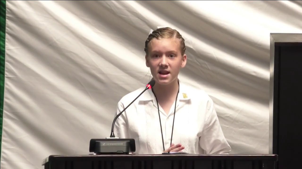 Diputada Infantil Kayla Beth Mackenzie (26/abril/2017) - YouTube