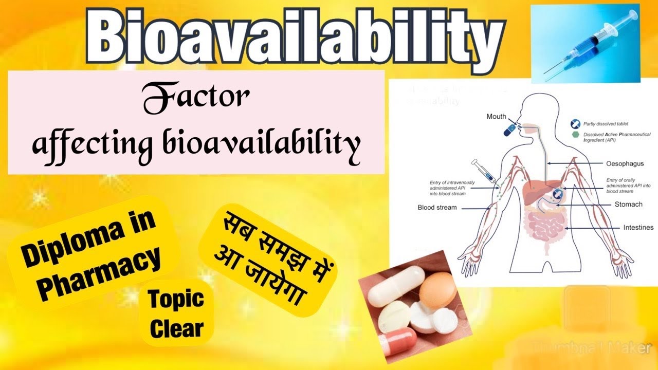 Bioavailability l Part 1 l Pharmaceutical Factors affecting ...