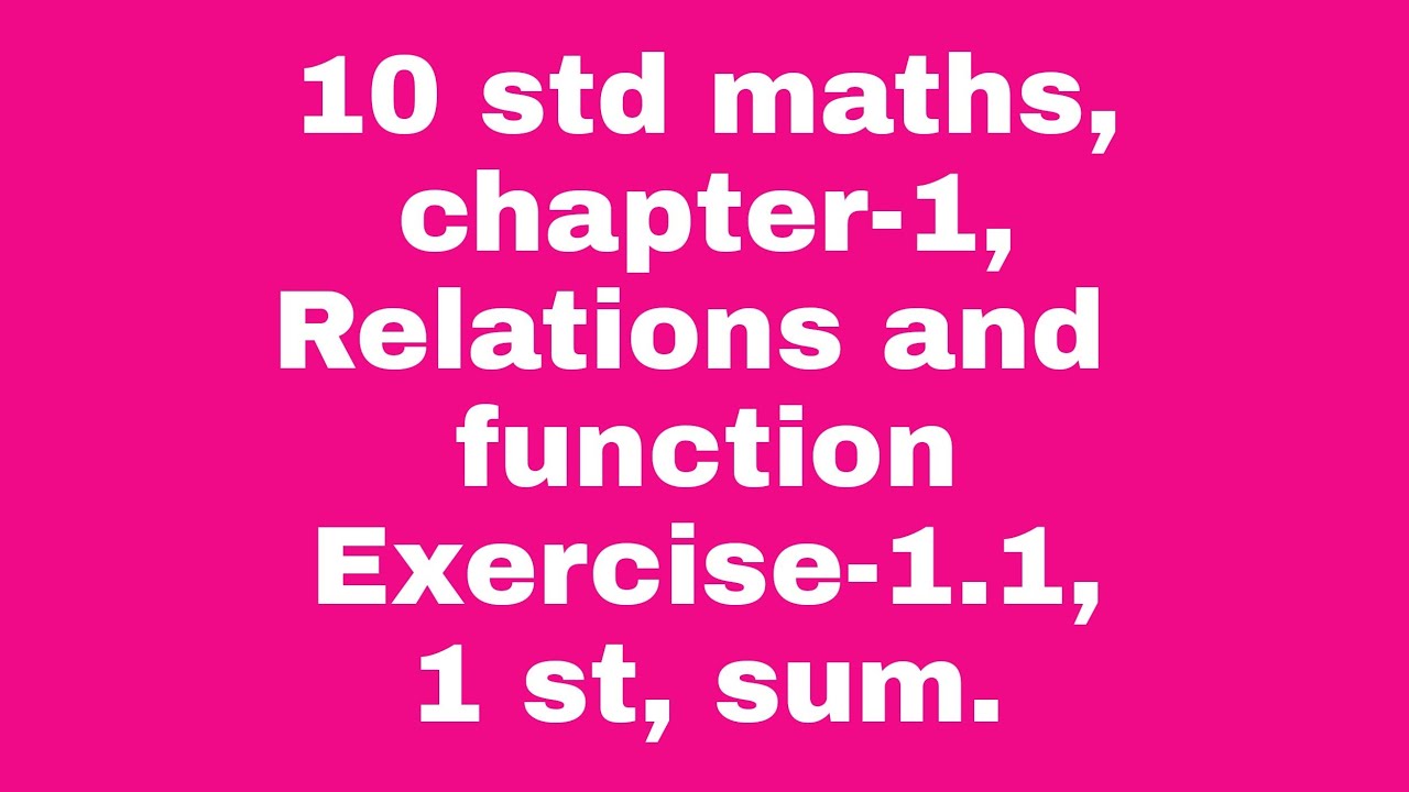 10 std maths,chapter -1, Exercise- 1.1, 1 st sum. - YouTube