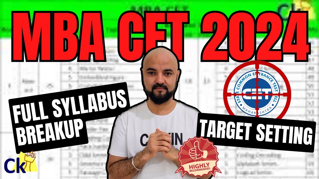MBA CET 2024 | Full Syllabus Breakup & Target Setting - YouTube