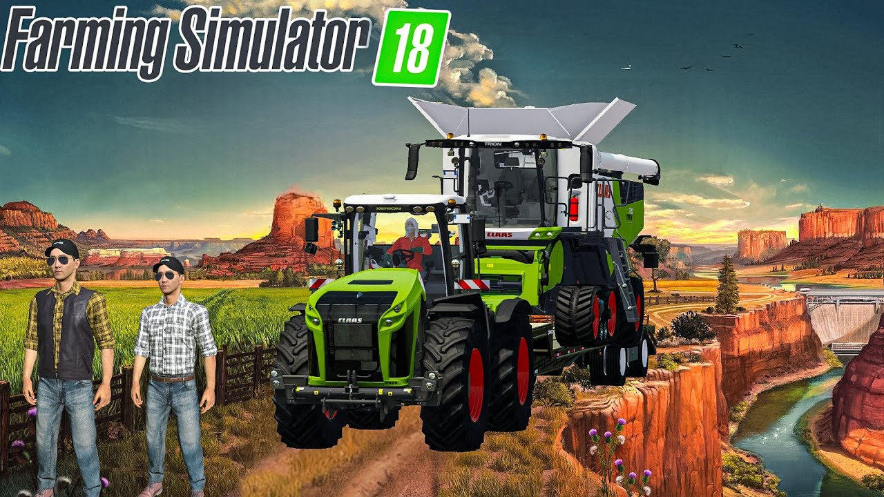 Transport Harvester with tractor In Fs 18 | Grass Cutting Farming ...