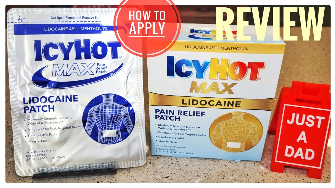 How To Use ICY HOT Max Strength Pain Relief Patch Review & How To Apply ...