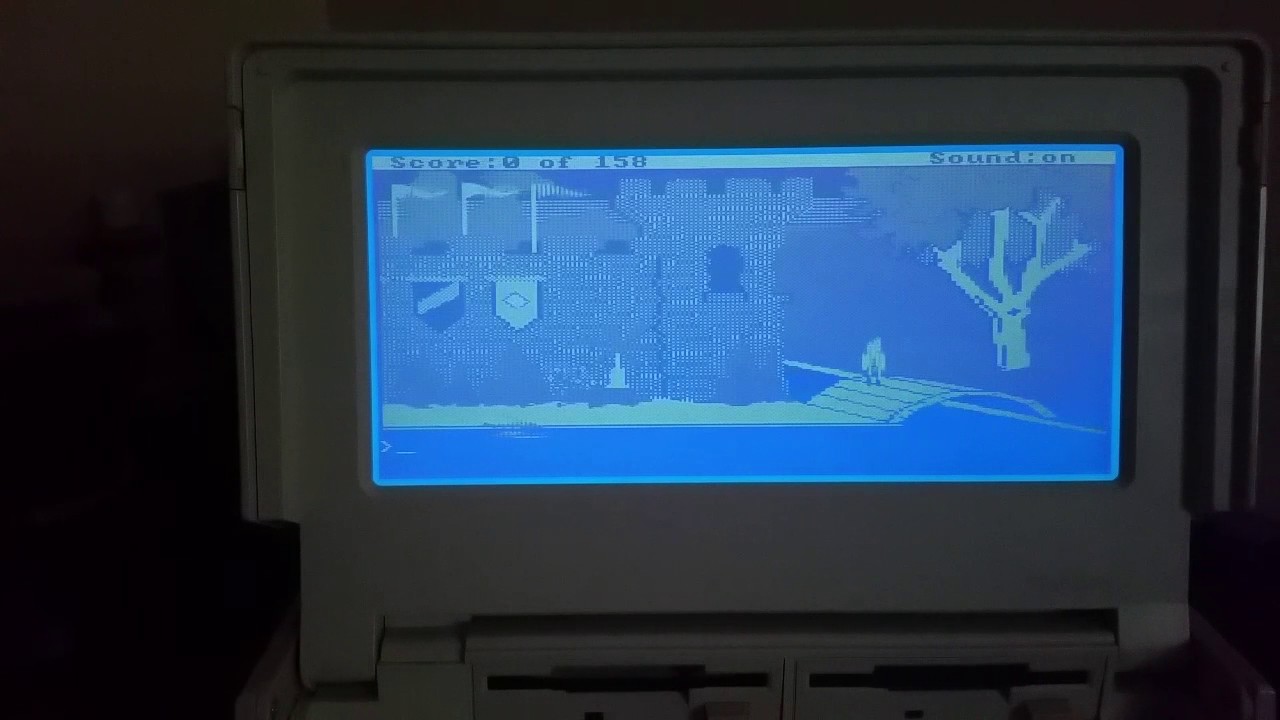 Tandy 1400 Laptop PC Demonstration - YouTube