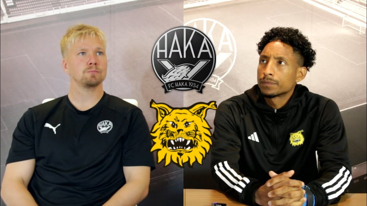 FC Haka - Ilves, jälkipeleissä Tuure Siira (FC Haka) ja Felipe Aspegren ...