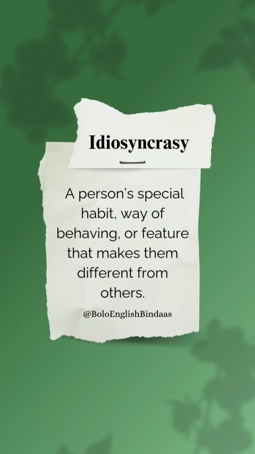 Idiosyncrasy Meaning in Easy Way | English Vocabulary Shorts #shorts # ...