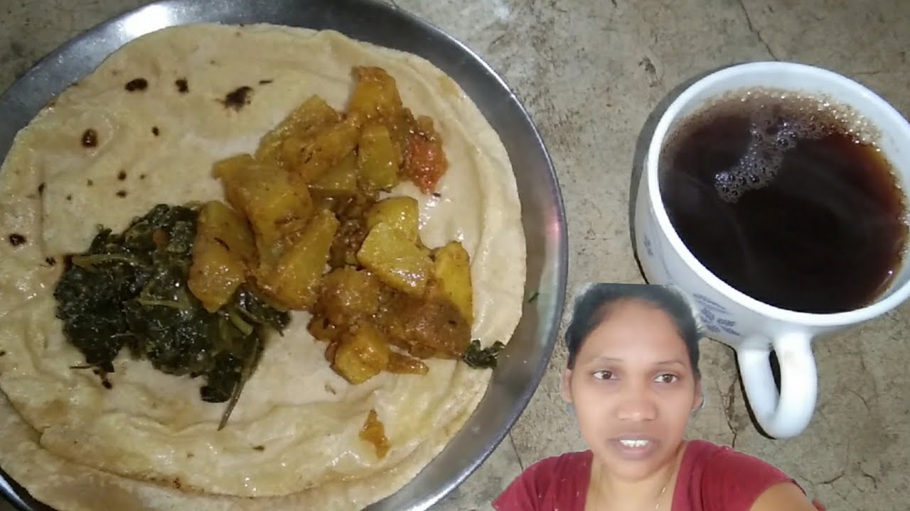 Aaj chini chai aur roti ke sath batuwa sag aur papita ka sabji subha ka ...