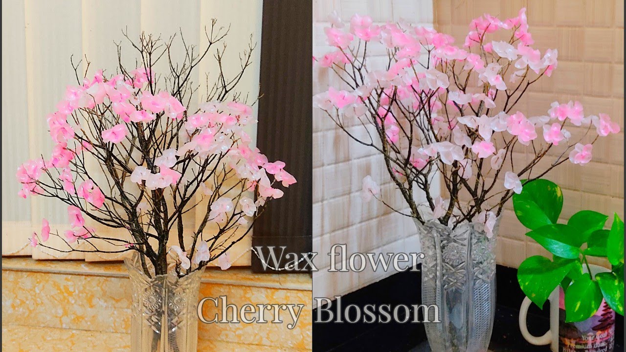 Artificial tree for home decor | Wax flower making | how to make flower ...