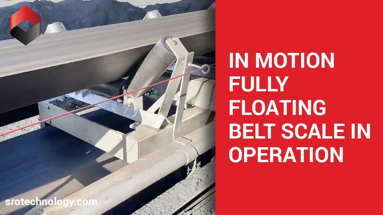 In motion fully floating conveyor belt scale in operation - YouTube