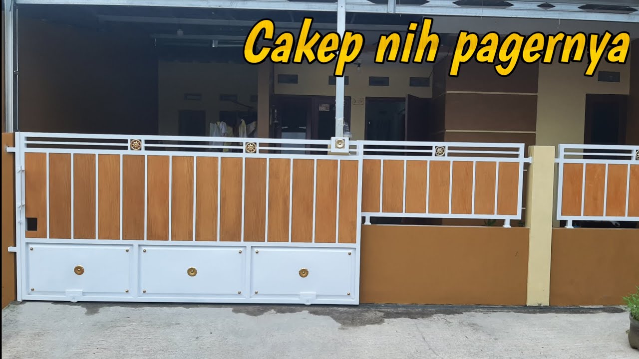 Full proses.!! Cara membuat Pintu dorong dari besi dan woodplank - YouTube