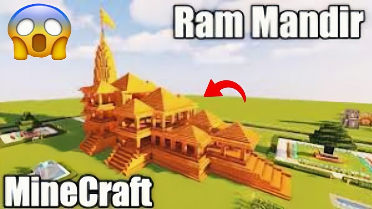 Ram Mandir In Minecraft Pocket Edition - YouTube