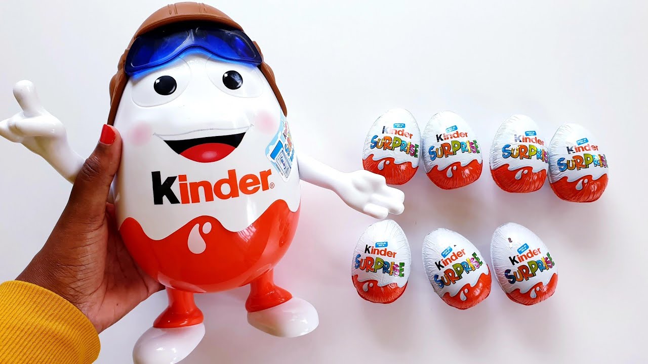 😀Kinder mascot with kinder surprise eggs [50] - YouTube