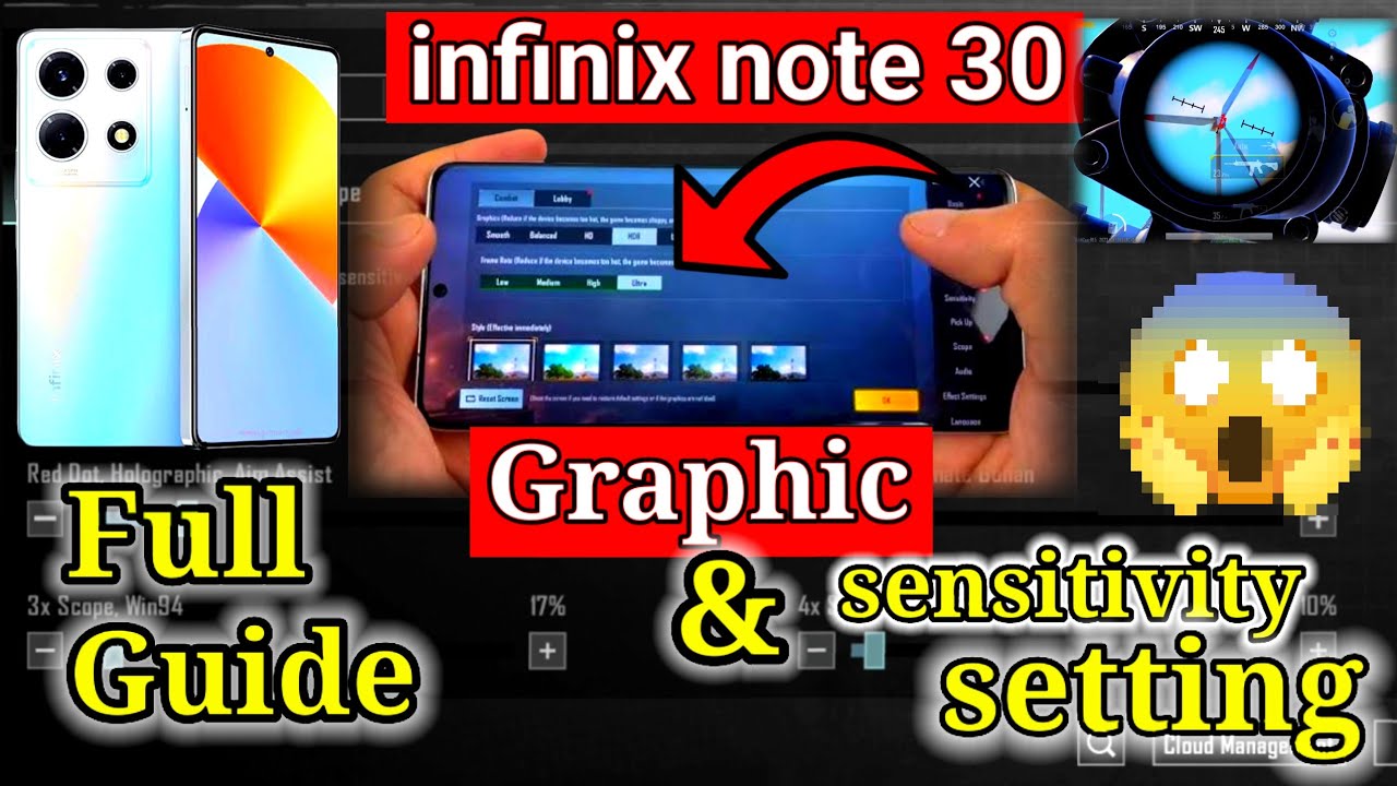 infinix note 30 | Graphic & zero recoil !! sensitivity setting / Full Guide in PUBG MOBILE - YouTube
