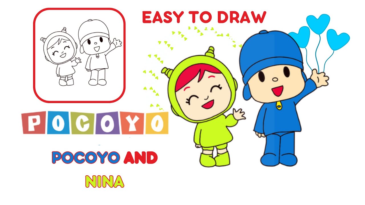 HOW TO DRAW POCOYO AND NINA | POCOYO AND FRIENDS - YouTube