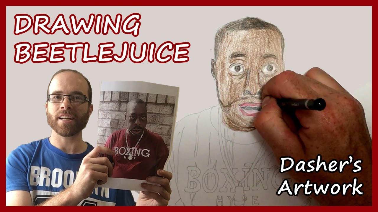 DRAWING BEETLEJUICE (Lester Green) - YouTube