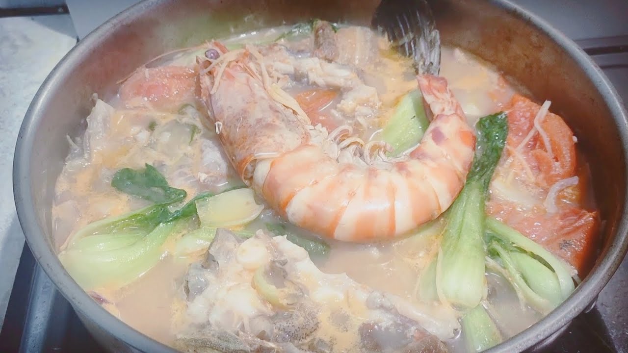 Fish Head And Shrimp Sinigang Sa Miso(Filipino Style Cooking) - YouTube