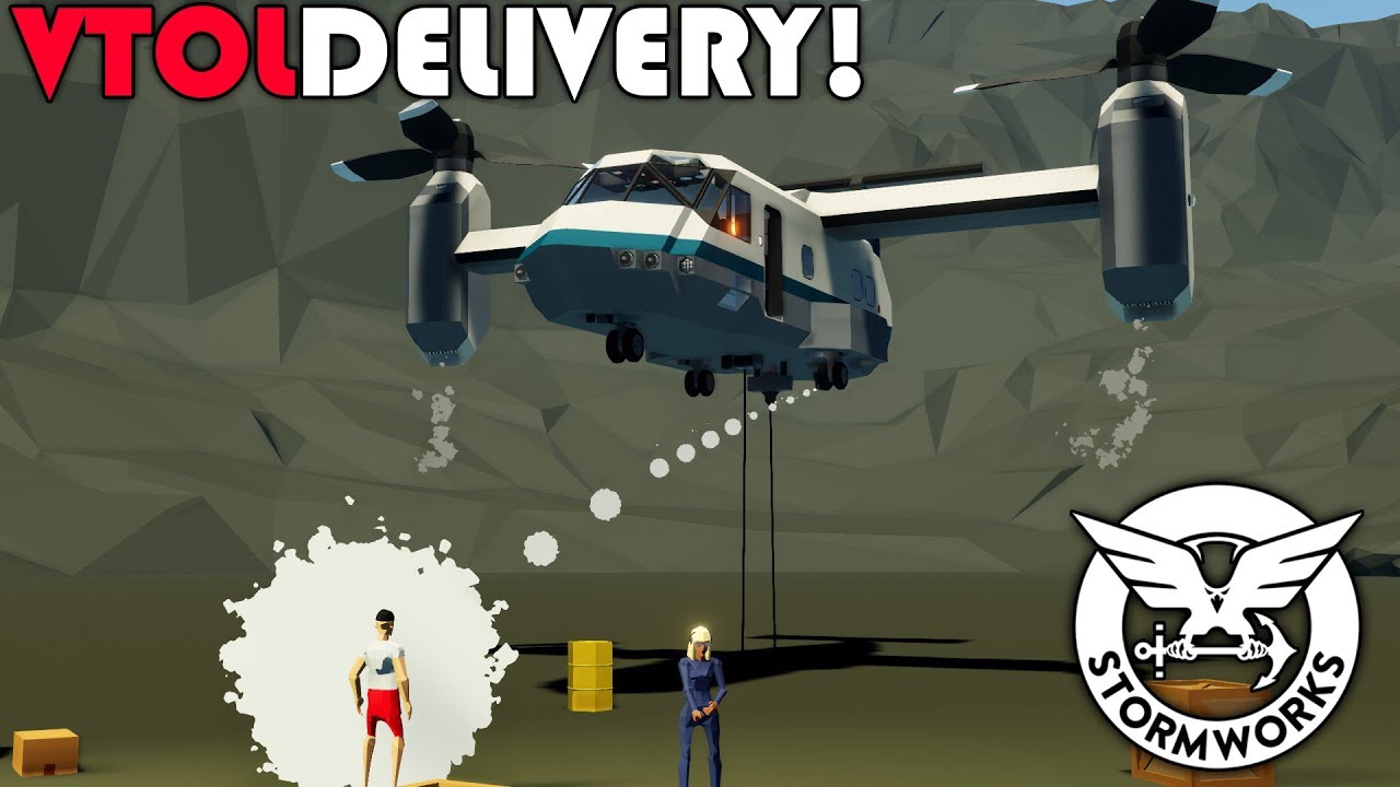 Squishing Cargo Into a VTOL! - Stormworks Gameplay - YouTube