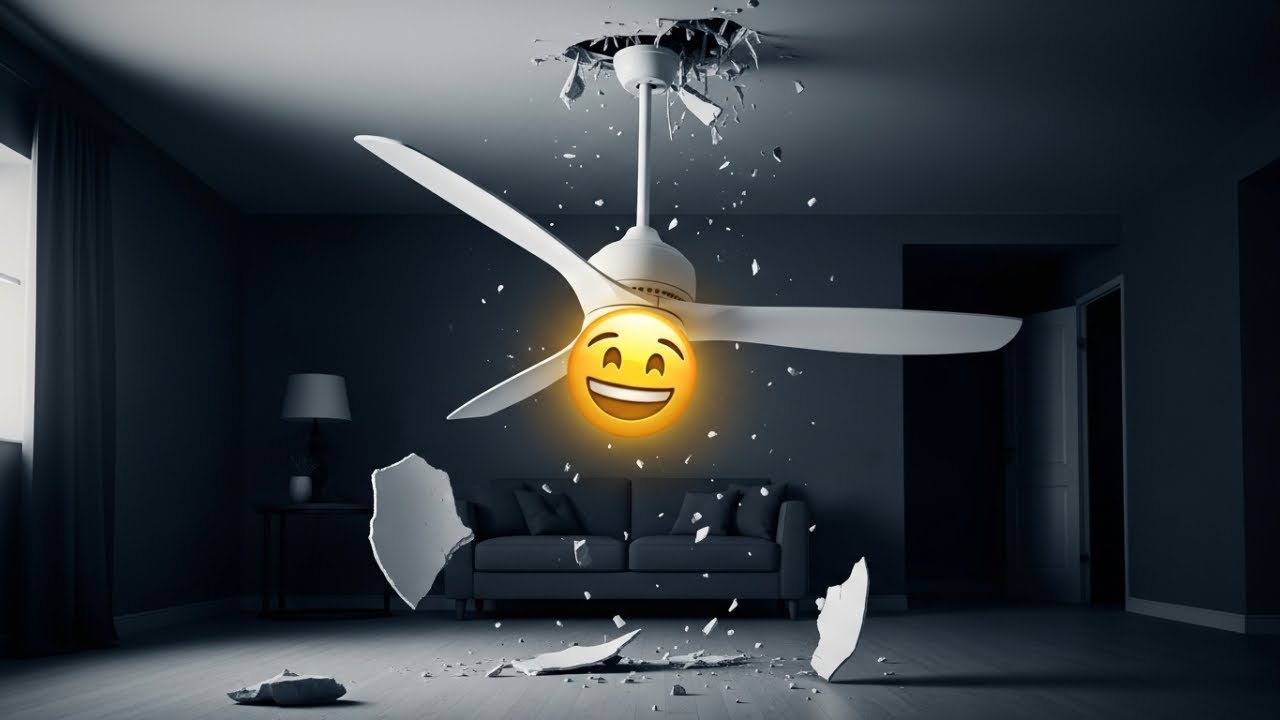 Ceiling Fan DROPS! Pure Chaos Caught On Camera! - YouTube