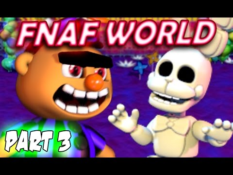 FNAF WORLD GAMEPLAY PART 3 | LILLYGEAR LAKE, BROWBOY BOSS BATTLE | FNAF ...