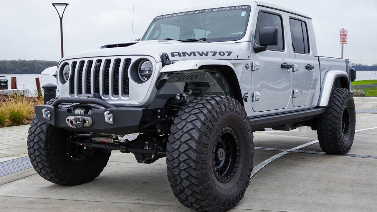 2022 Jeep Gladiator Hellcat Powered AMW 707 Walk-around Video - YouTube