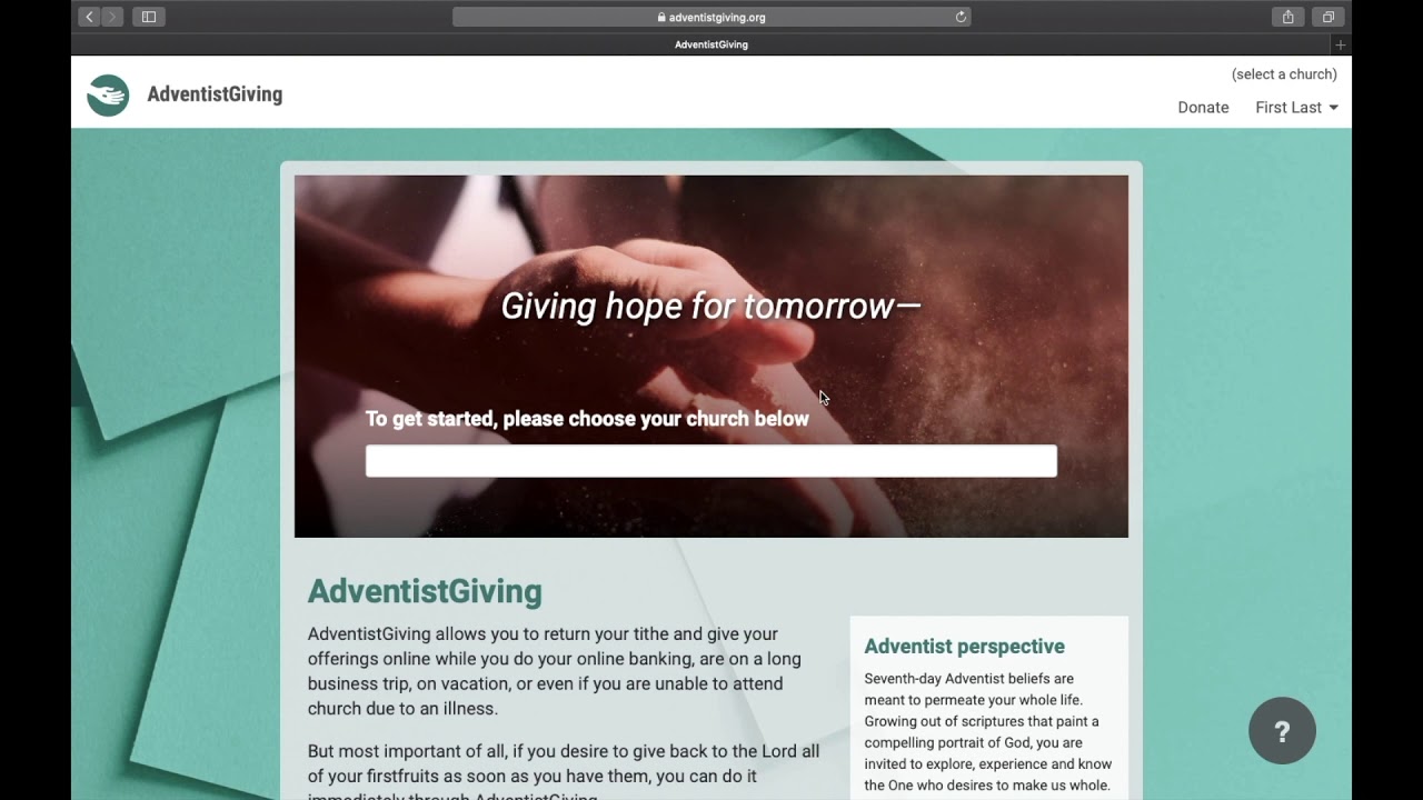 Adventist Giving Tutorial - YouTube