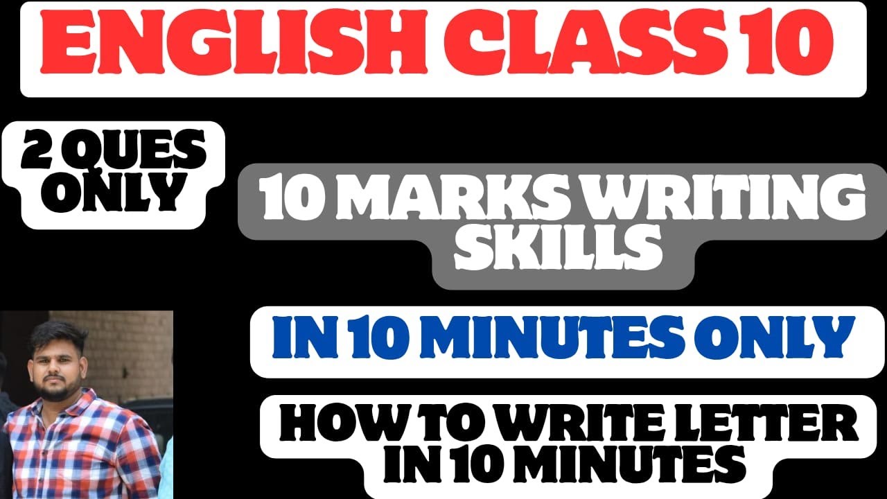 Class 10 English Writing Skills Most Important Question | English Class ...