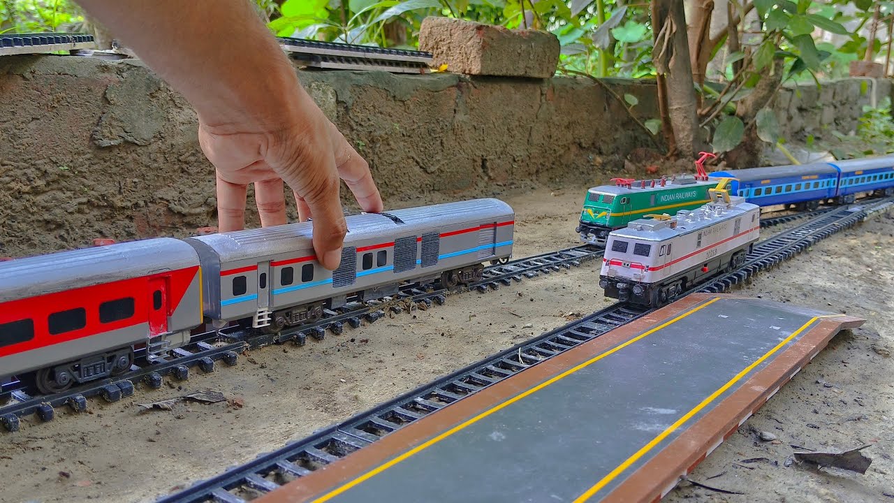 Indian model train icf realistic hand made train railroad crossing ...