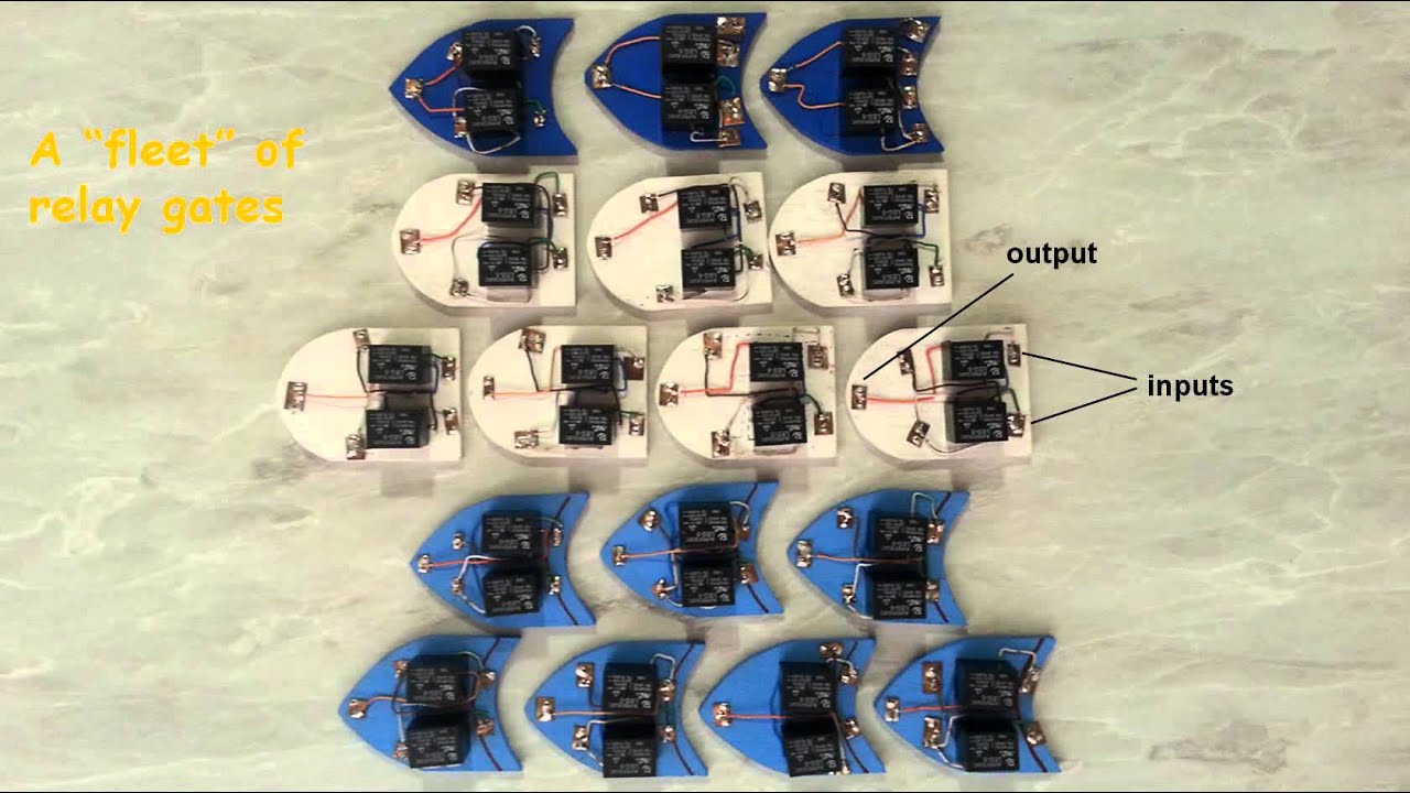 4-bit Relay Adder: Construction details - YouTube