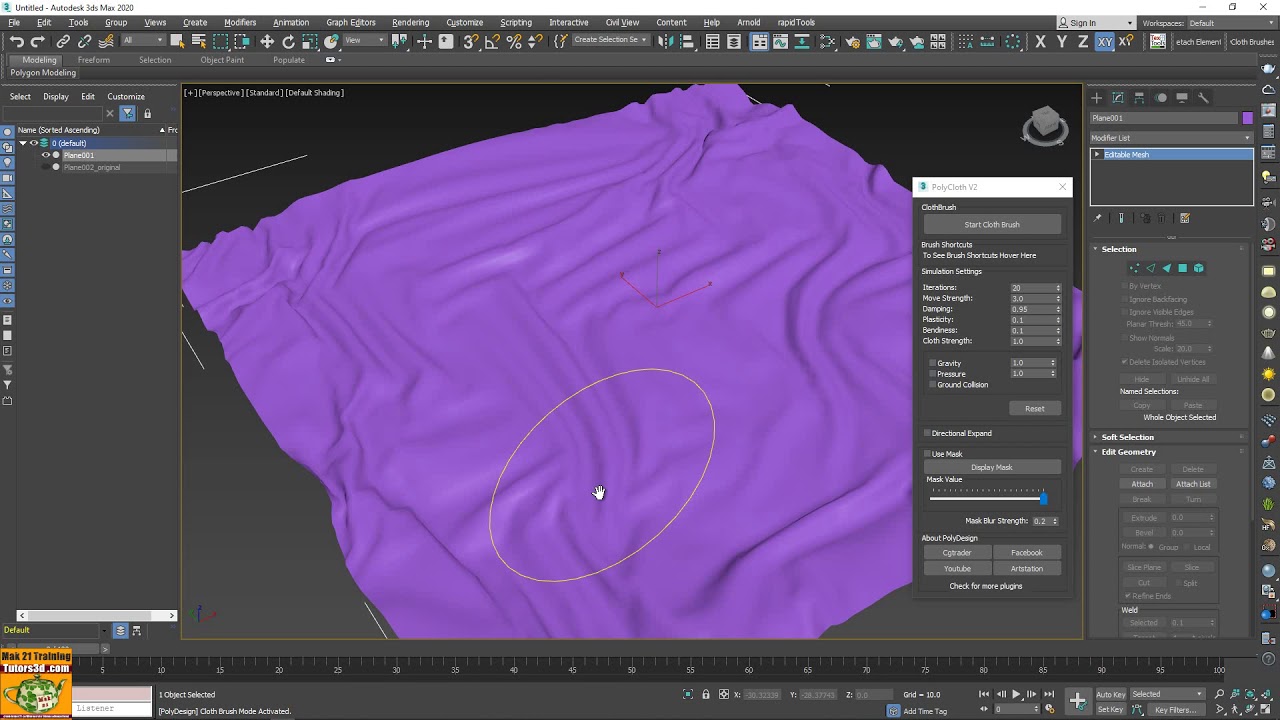 002 Primi Passi con PolyCloth - YouTube