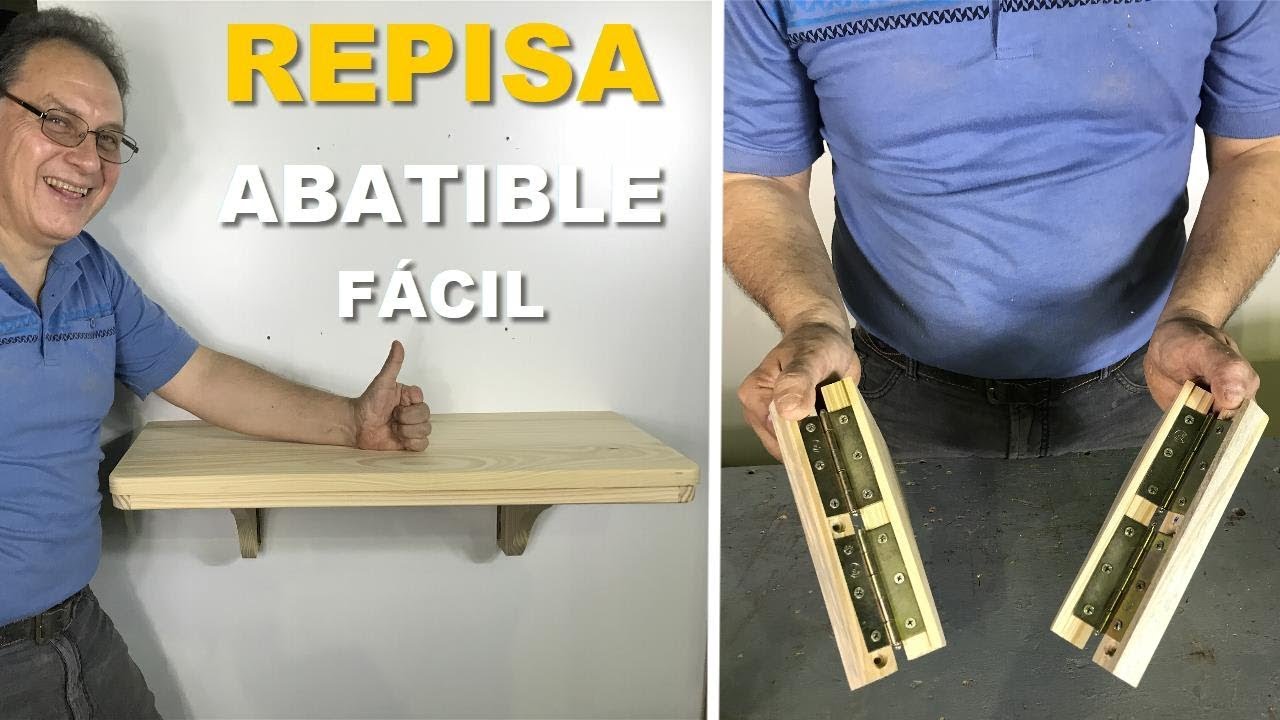 REPISA ABATIBLE DE MADERA PASO A PASO FÁCIL DE HACER - YouTube