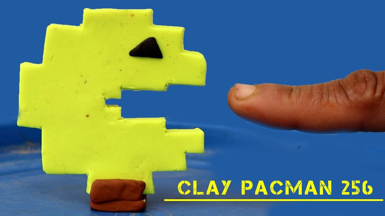 Making Pac-Man 256 in POLYMER CLAY - YouTube
