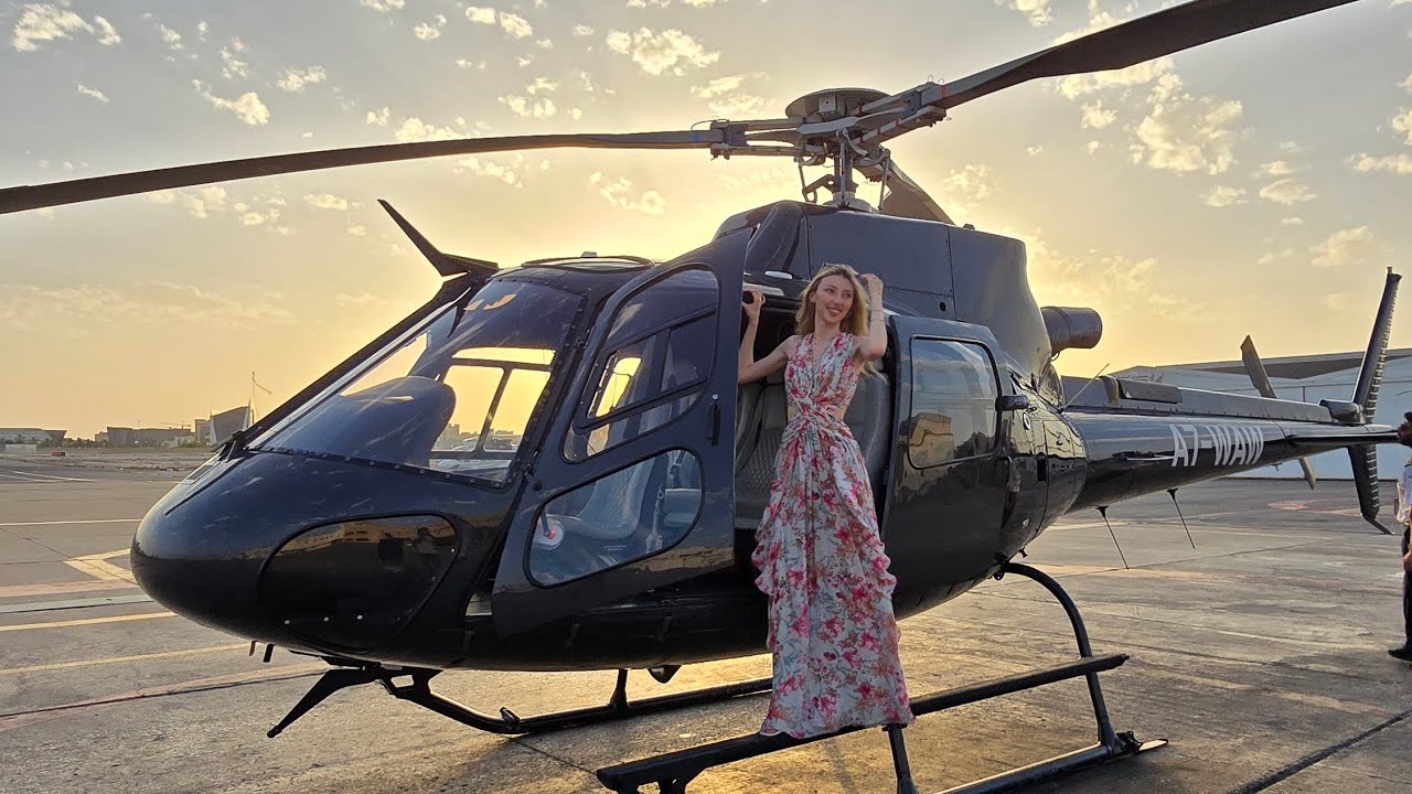 Modeling on a helicopter 😥 - YouTube