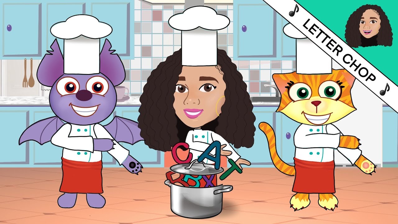 Letter Chop Song | CVC Words | Phonics Song | Nikki’s Tiny Town - YouTube