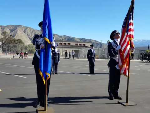 TVHS AFJROTC Color Guard Team 1 at SJ 2/6/16 - YouTube