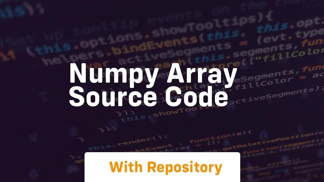 numpy array source code - YouTube