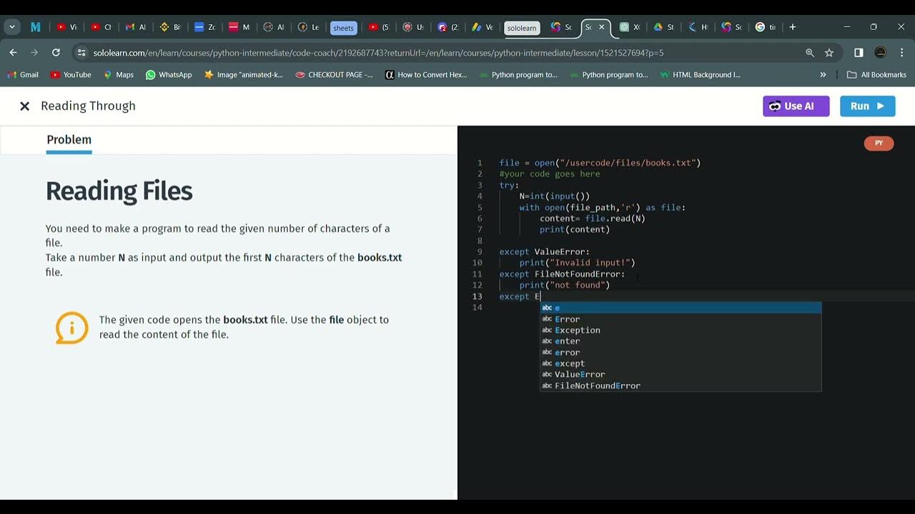 31 Reading Files Python Intermediate Sololearn Youtube