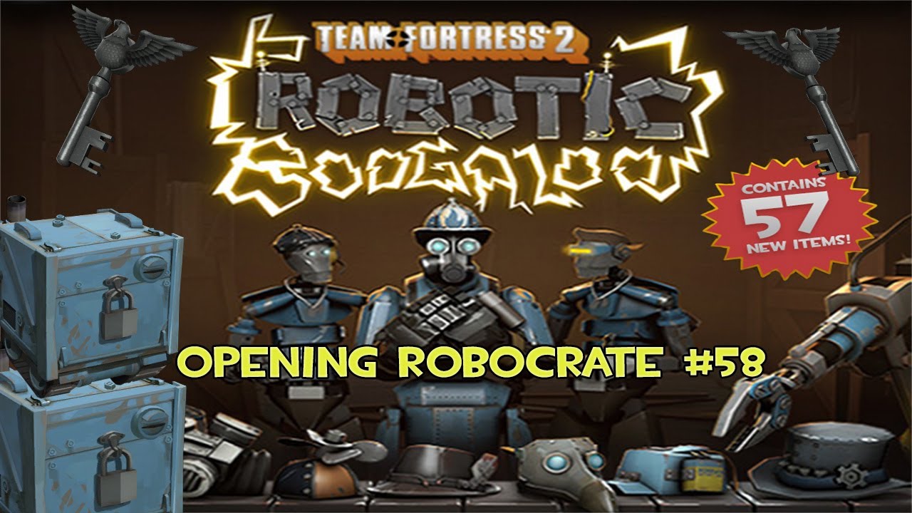 TF2: Unboxing 10 Robocrate #58 - YouTube