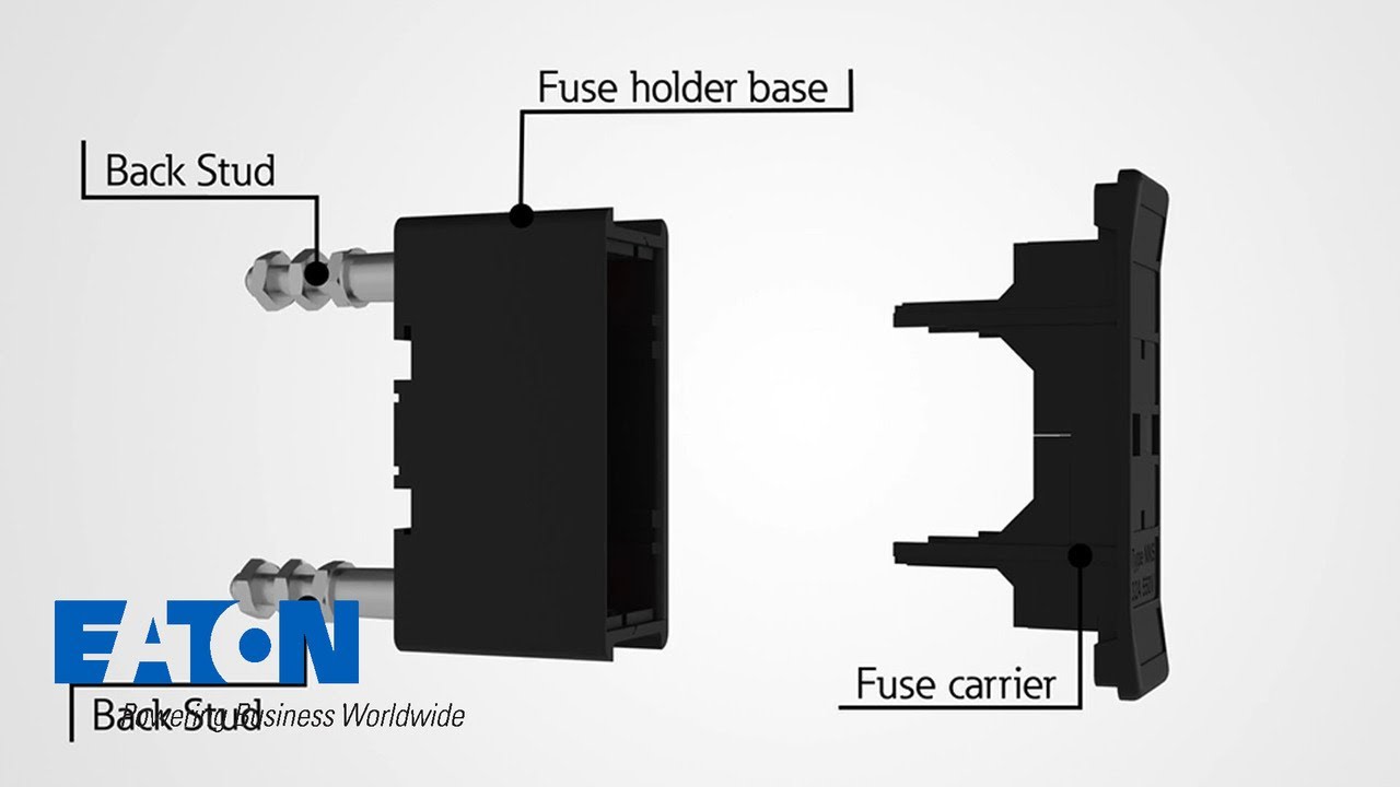Eaton' Bussmann series Safeloc Back stud connected fuse holders - YouTube
