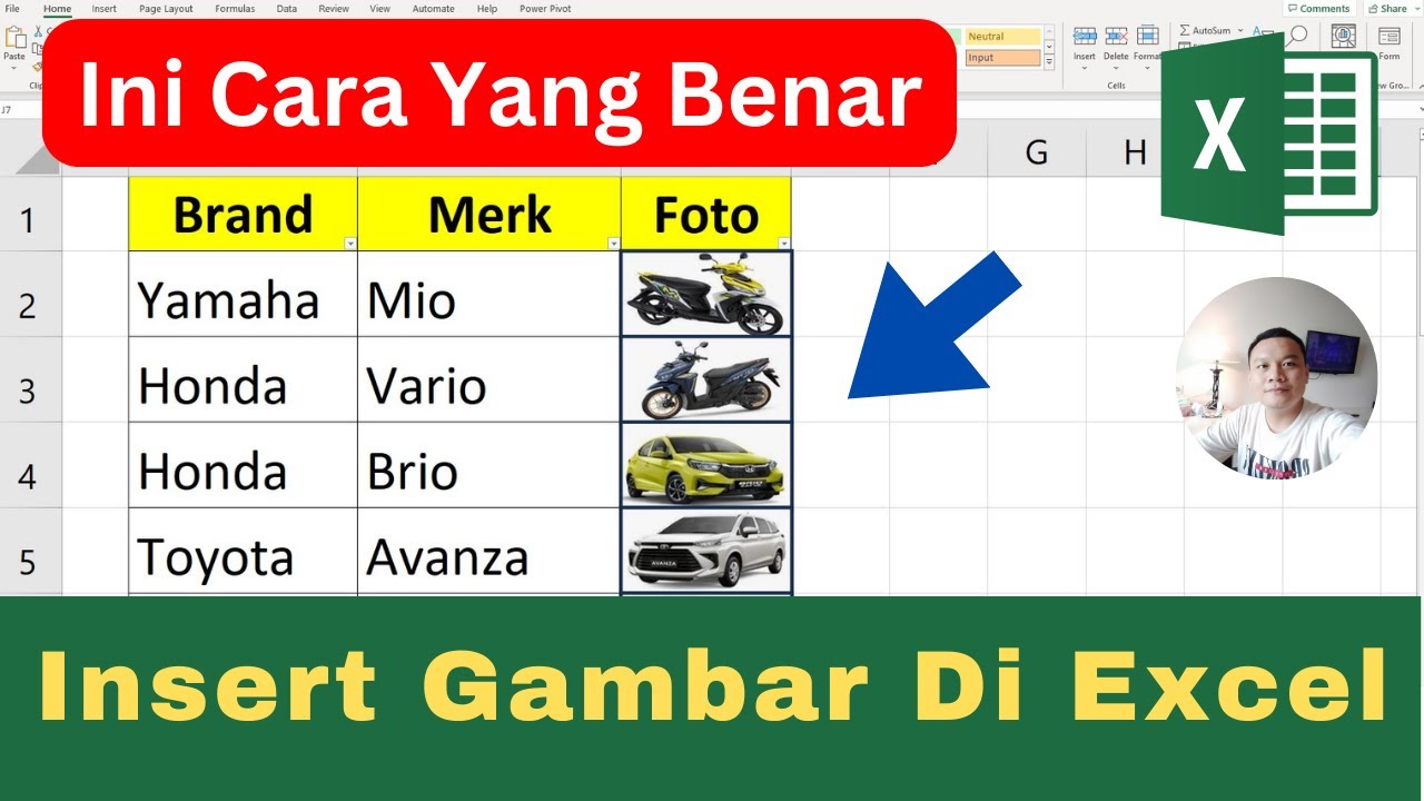Cara Insert Gambar di Excel Dengan Benar dan Mudah - YouTube