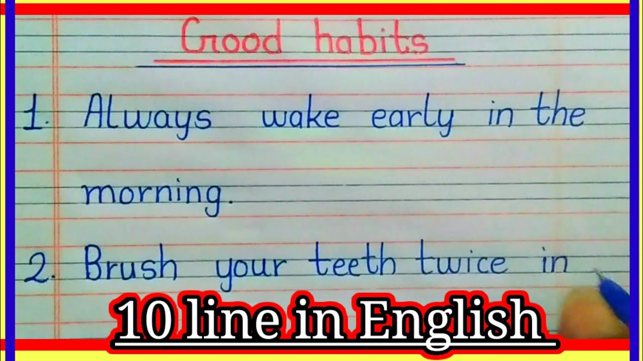 Good habit essay // essay on good habit 10 line // essay on good habit ...