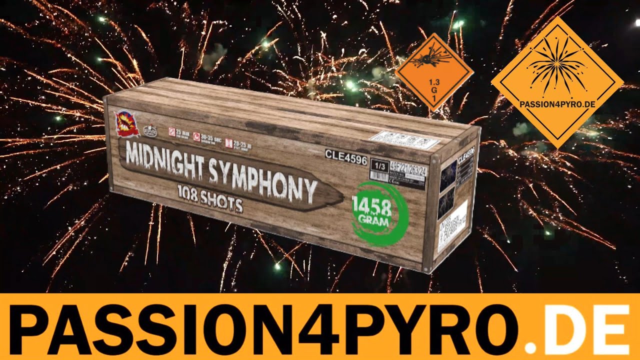 Srpyro MIDNIGHT SYMPHONY 108 Shots / PASSION4PYRO.DE - YouTube