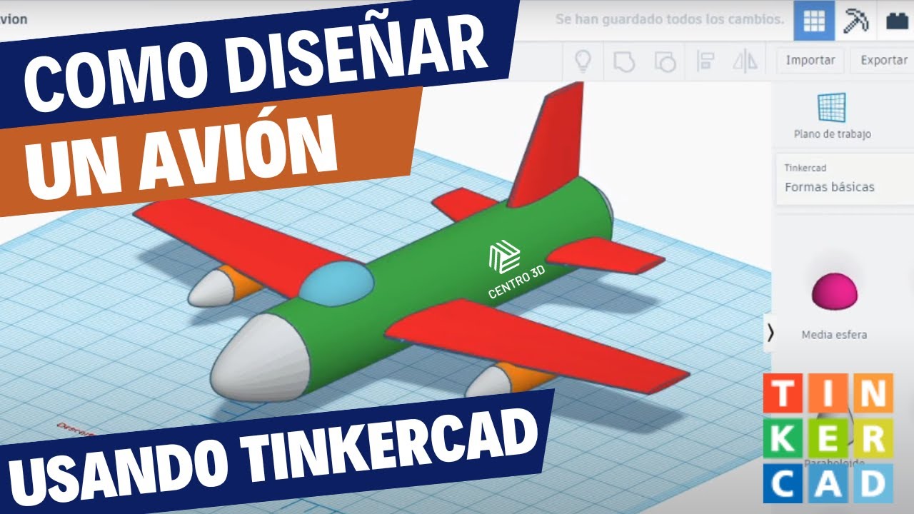 Tutorial Tinkercad Como Diseñar Un Avión Usando Tinkercad Youtube