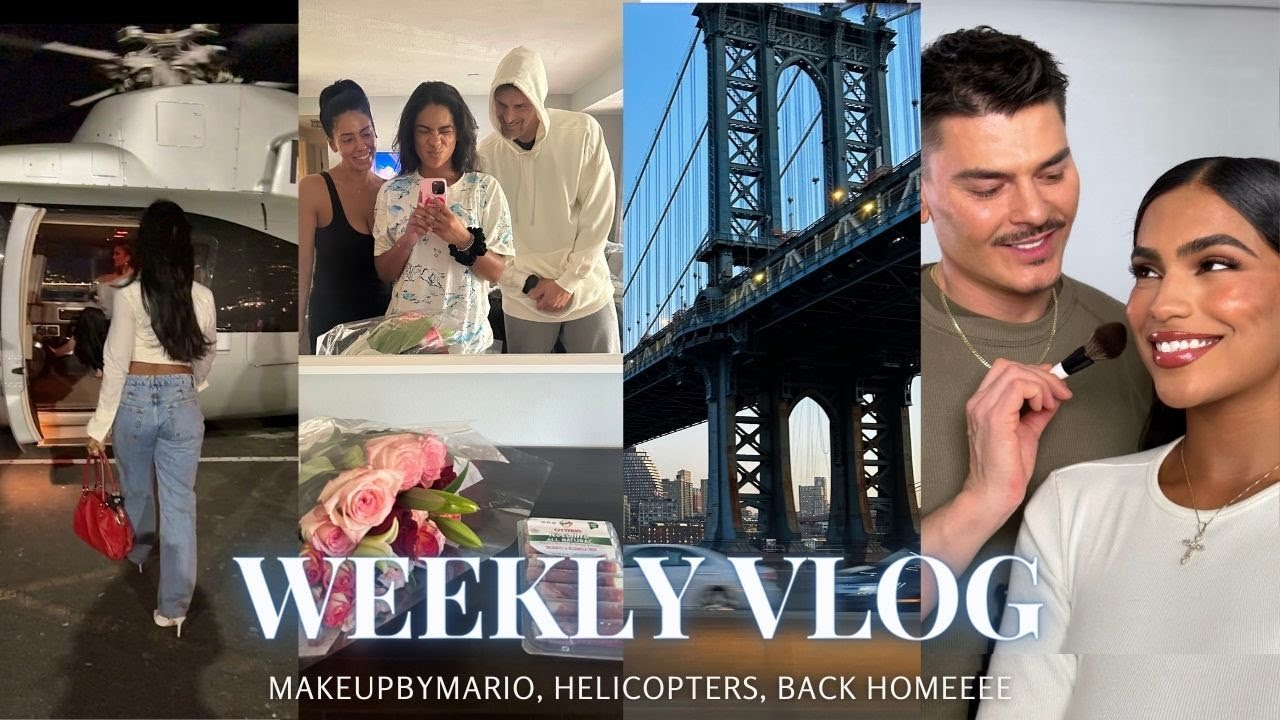 WEEKLY VLOG ♡ (GETTING MY MAKEUP DONE BY MARIO?! HELICOPTER WITH FENTY ...