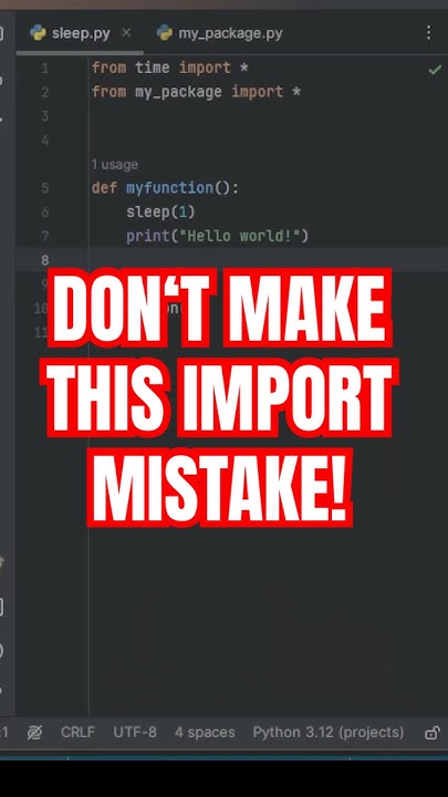 BAD PRACTICE IN PYTHON IMPORTS WHICH MADE YOU CRY😭☹️😄 #coding #python ...