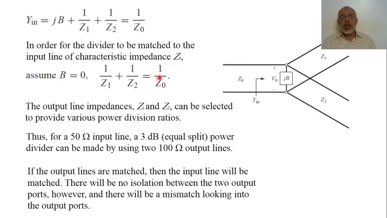 Microwave Chapter 07 Lecture 07 T Junction Power Divider - YouTube
