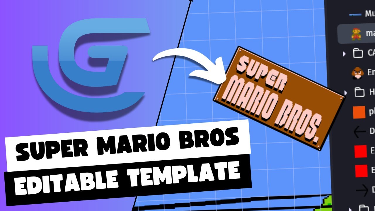How To Make a Super Mario Bros In GDEVELOP | Editable template in ...