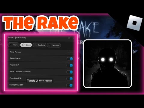 [💥NEW💥]📥Roblox script hack the rake|Project|No key|auto hide,speed,inf ...