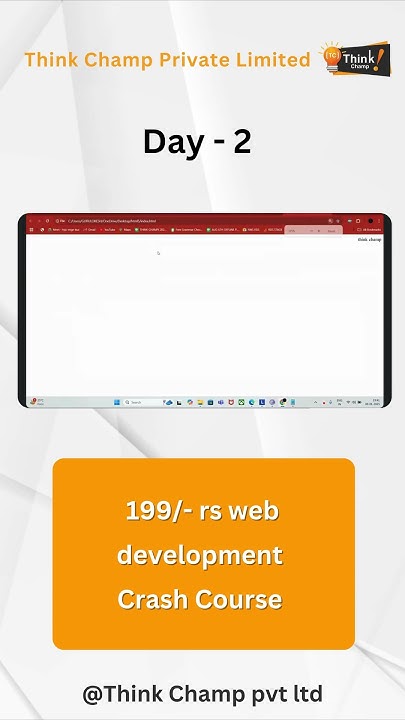 Web development crash course #thinkchamp #learnpython #education #youtubeshorts #learning #class ...