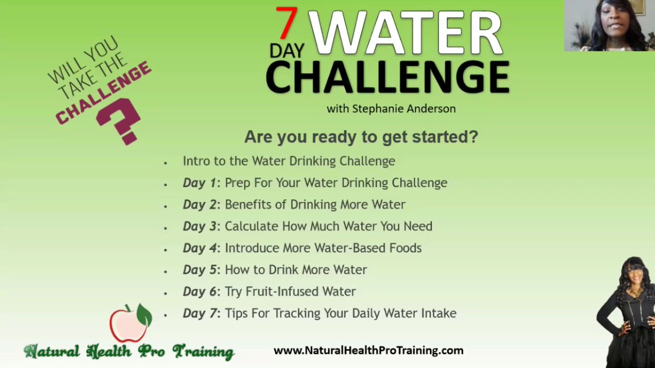 Seven Day Water Challenge | StephanieLAnderson.com - YouTube
